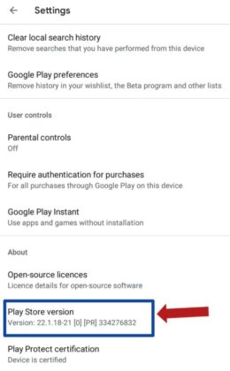 How to update google play store manually on android